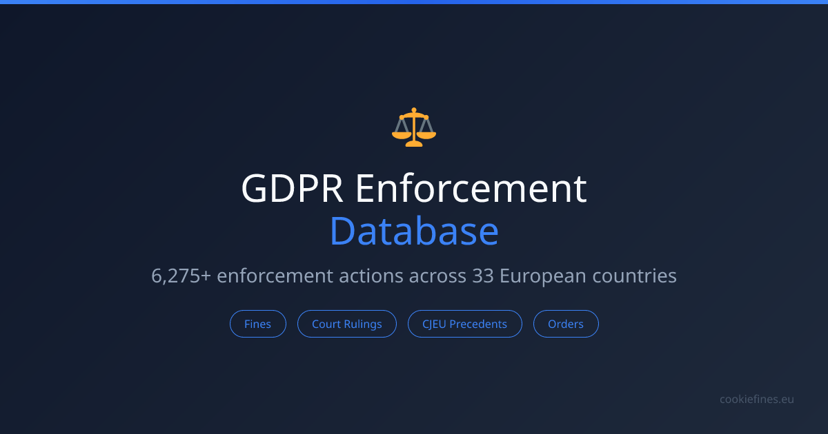 GDPR Fines & Penalties - Complete Enforcement Database 2026 | Cookie Fines